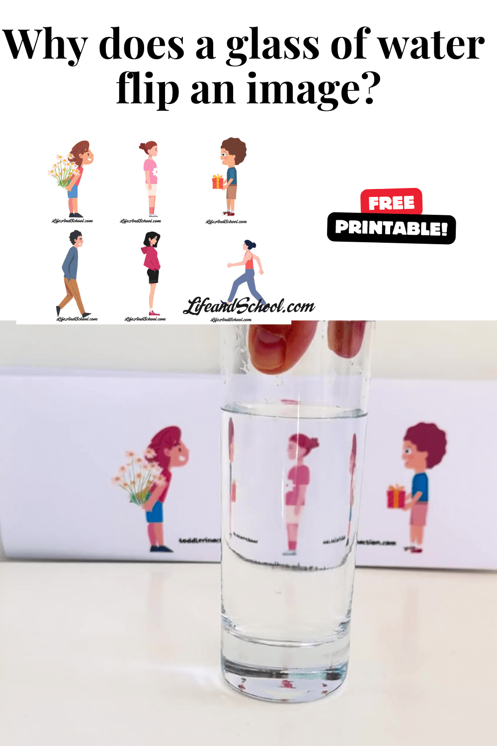 Image Flip through a glass filled with water - Life and School
